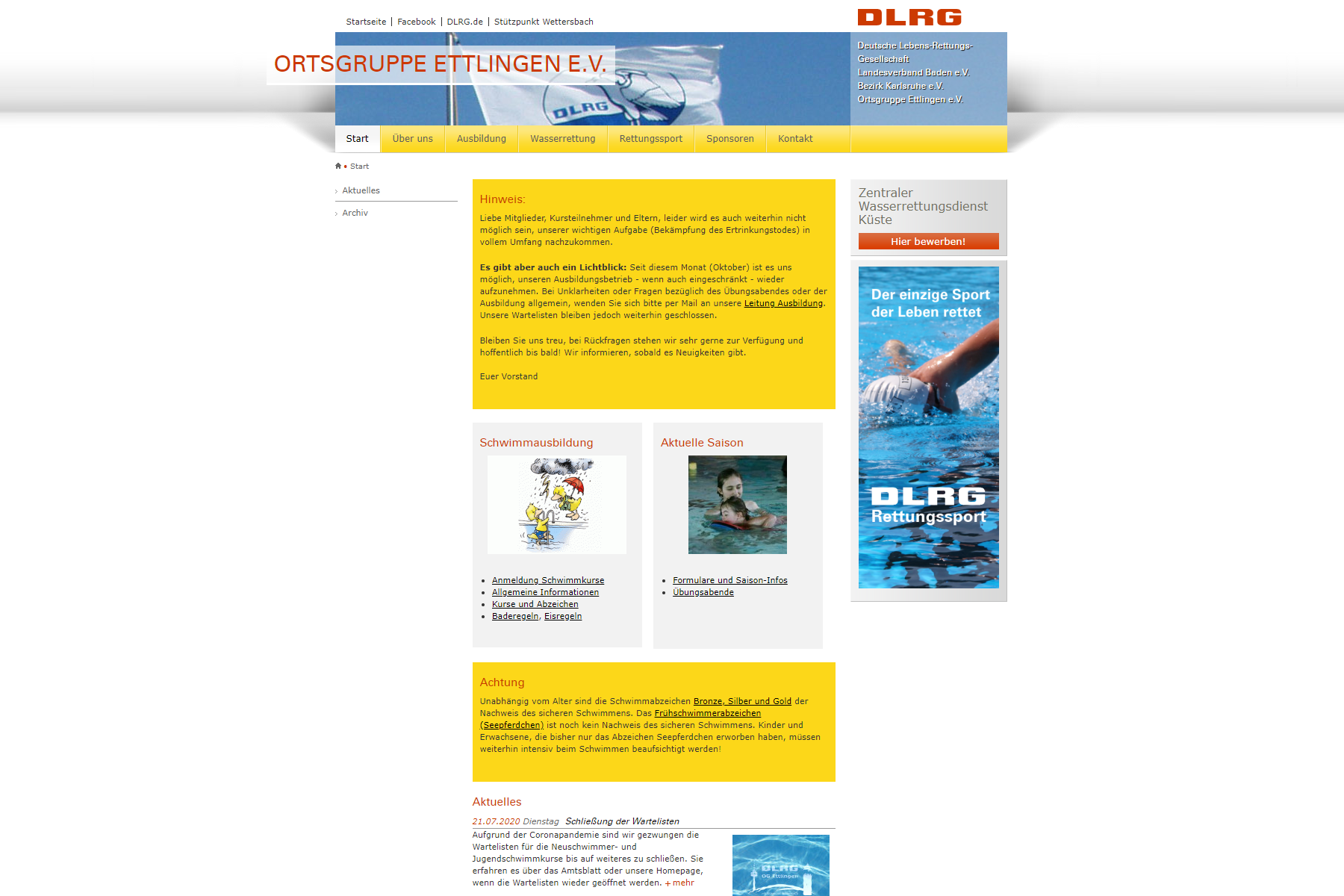 News | DLRG Ortsgruppe Ettlingen e.V.